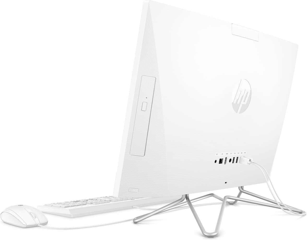 HP All-in-One 24-dd1036 (Non-Touch) Computer, Intel Core i3-1115G4, Windows 11 Home, 8GB RAM, 256GB SSD, White (1J7Q3AAR#ABA) (Renewed)