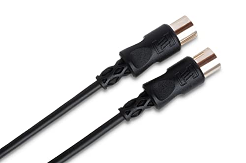 HOSA MID-320BK 5-Pin DIN to 5-Pin DIN MIDI Cable, 20 Feet & MID-305BK 5-Pin DIN to 5-Pin DIN MIDI Cable, 5 Feet