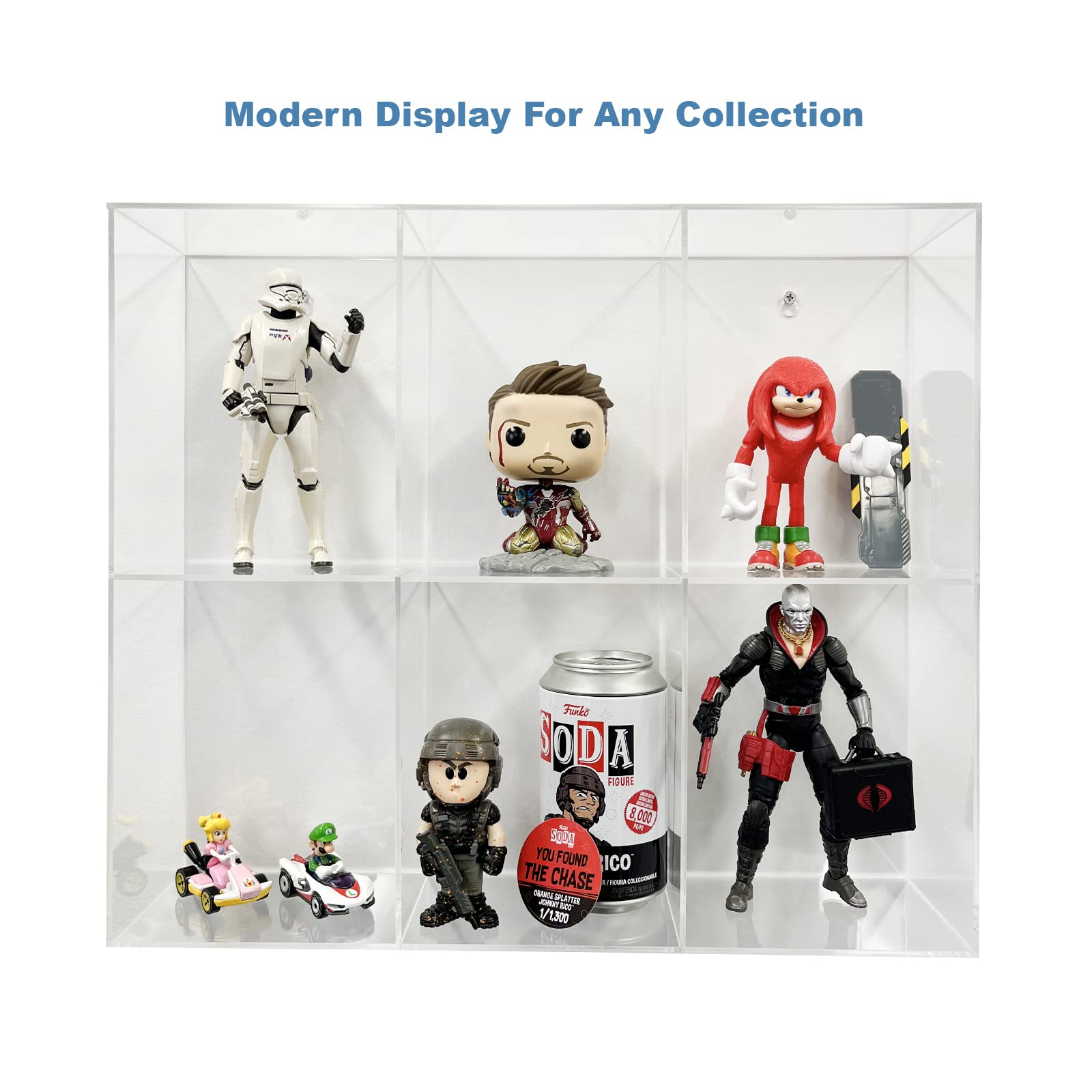 JDS Toy Store Shelf for Pop Display, Ultra-Clear Acrylic Display Case Providing A Beautiful Display, Does Not Come with Screw and Pops