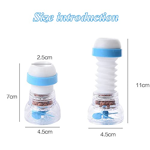 Kitchen Water Filter, Faucet Sprayer, 360 Rotating Faucet Water Filter, Splash Shower Tap Water Spray Water Saver, Telescopic Water-Saving Nozzle with Filter Faucet Fits Standard Faucets (Pink)