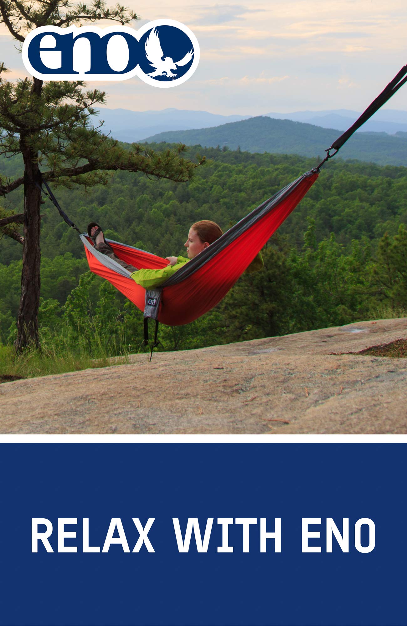 ENO, Eagles Nest Outfitters Atlas Chroma Hammock Straps, Suspension System, Red/Charcoal