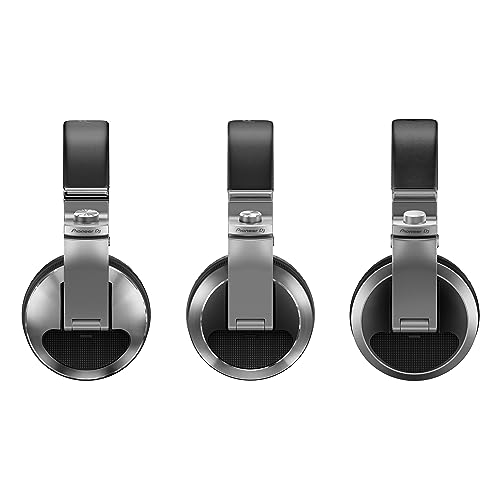 Pioneer DJ HDJ-X10-S - Closed-back Circumaural DJ Headphones with 50mm Drivers, with 5Hz-40kHz Frequency Range, Detachable Cable, and Carrying Case - Silver