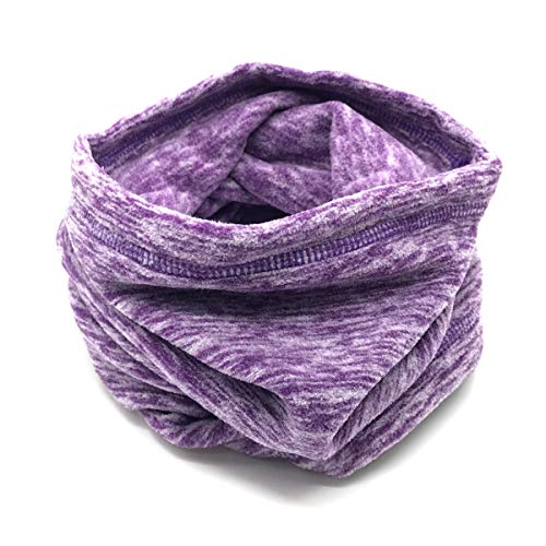 Fleece Thermal Neck Warmer/Neck Gaiter Face Scarf/Face Cover Winter Motorcycle Ski Face Mask - Cold Weather Ultimate Balaclava Half Mask (purple)
