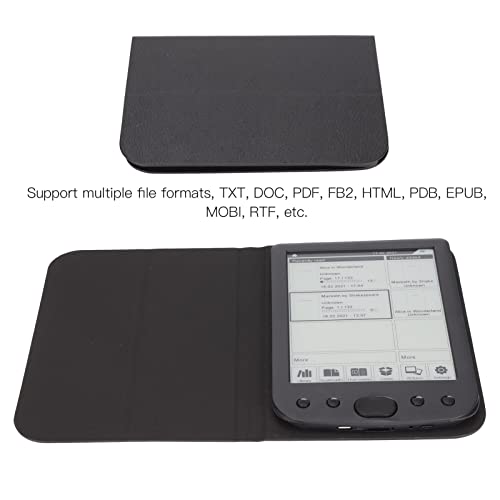 NestNiche 6in 800x600 HD Ink Screen E Reader 8GB 512MB ABS Ebook Reader with Protective Case Film for Reading