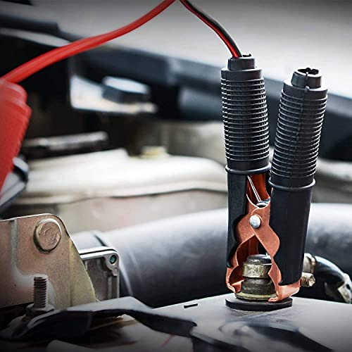 Heyiarbeit 2Pcs 300A Heavy-Duty Insulated Alligator Clips Battery Electrical Test Clips for Car Auto Vehicle Boat, Red and Black