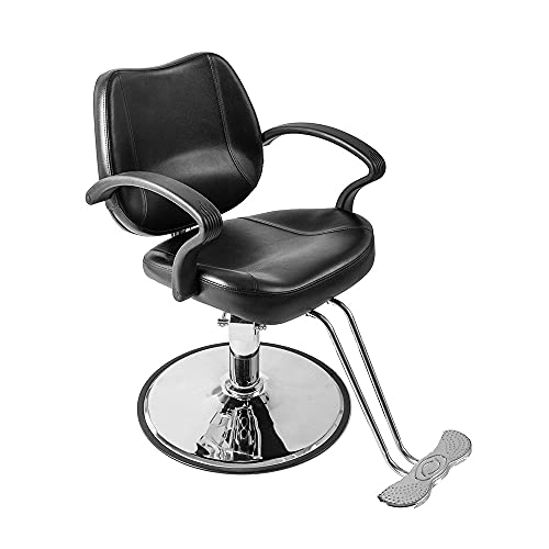 LLAMN Hairdressing Equipment Barber Chair M8801 Ladies Barber Chair Black American Warehouse