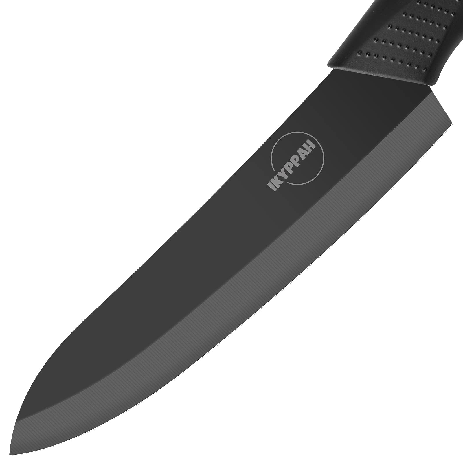 IKYPPAH Ceramic Knife Set 3-Piece,Chef's Knife, Utility Knife,Paring Knife,Includes 6-5-3in(Black)