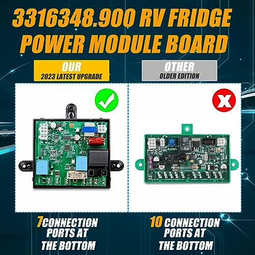Upgraded 3316348.900 Rv Refrigerator/Fridge Power Module Board Circuit/Control Board Compatible With Dometic DM2652 DM2662 RM2652 DM2663 DM2852 DM2862 RM2454 RM2551 etc Replaces 3316348.000