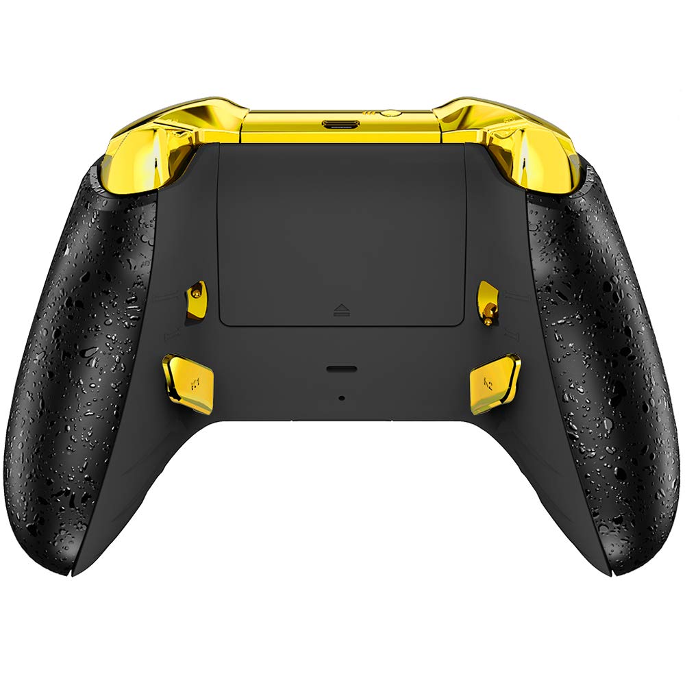 HexGaming Blade Controller 2 Mappable Paddles & Interchangeable Thumbsticks & Triggers Stop Compatible with Xbox Controller PC Wireless FPS Esport Gamepad - Green Weeds Gold