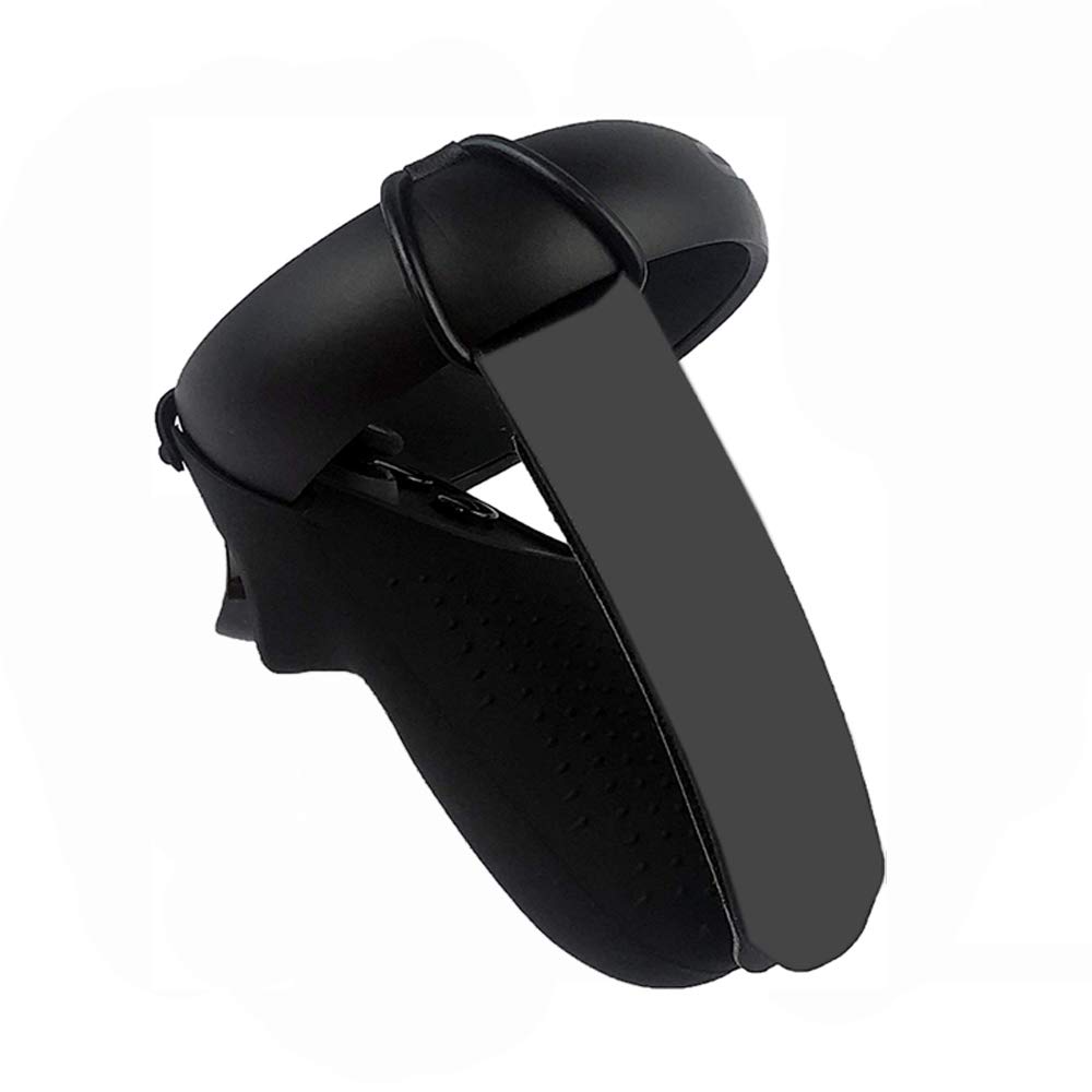 Esimen Touch Controller Grip Cover for Oculus Quest/Rift S Wrist Strap Anti-Throw Handle Protective Sleeve Suit (Black)