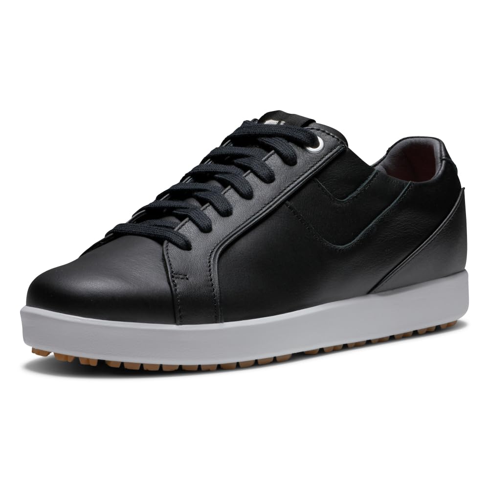 FootJoy Women's FJ Links Golf Shoe, Black/Black, 8