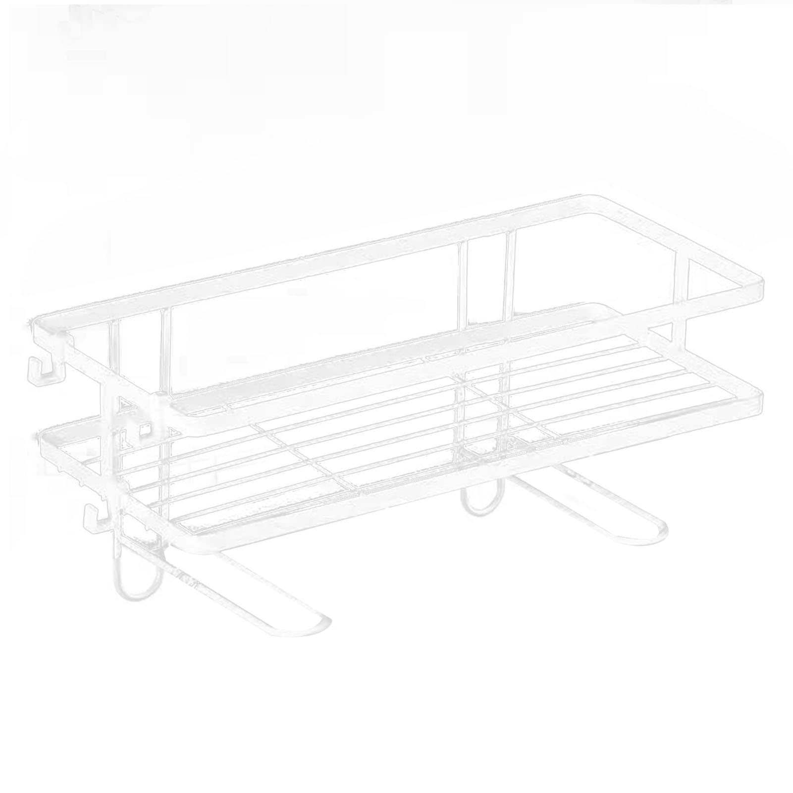 PENDINGS Iron Toilet Shelf Waterproof Design Spacious Storage Easy Install Nail Over The Toilet Organizer Bathroom Space Saver (Single Layer White)