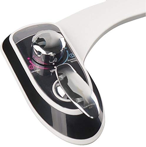 UbiGear Hot & Cold Water Spray Bathroom Bidet Self Cleaning Dual Nozzle Non-Electric Mechanical Toilet Restroom Seat Cover Attachment (UBI-AMI-610)