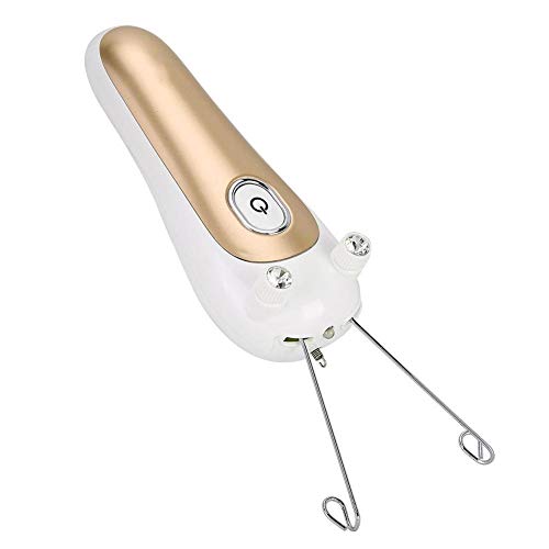Enrilior Electric Face Threader Threading Face,Threading Epilator Physical Hair Remover for Face Arm Leg Use(Gold)