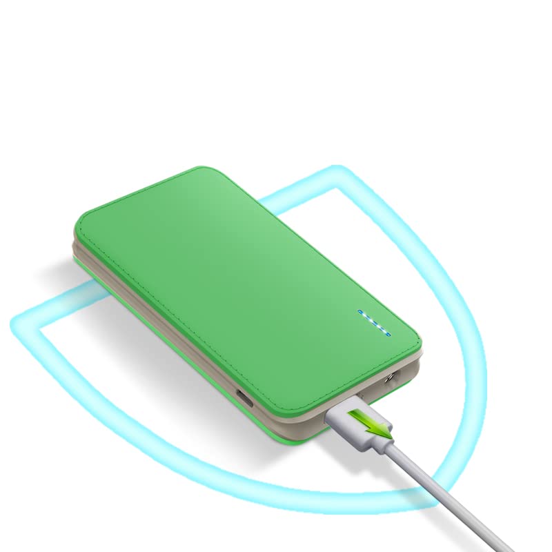 JDB Portable Charger, Ultra-Slim 5V/2.1A 5000mAh Power Bank External Battery Backup Pack,Useful LED Flashlight Compatible with iPhone and Other Android Smartphones Green