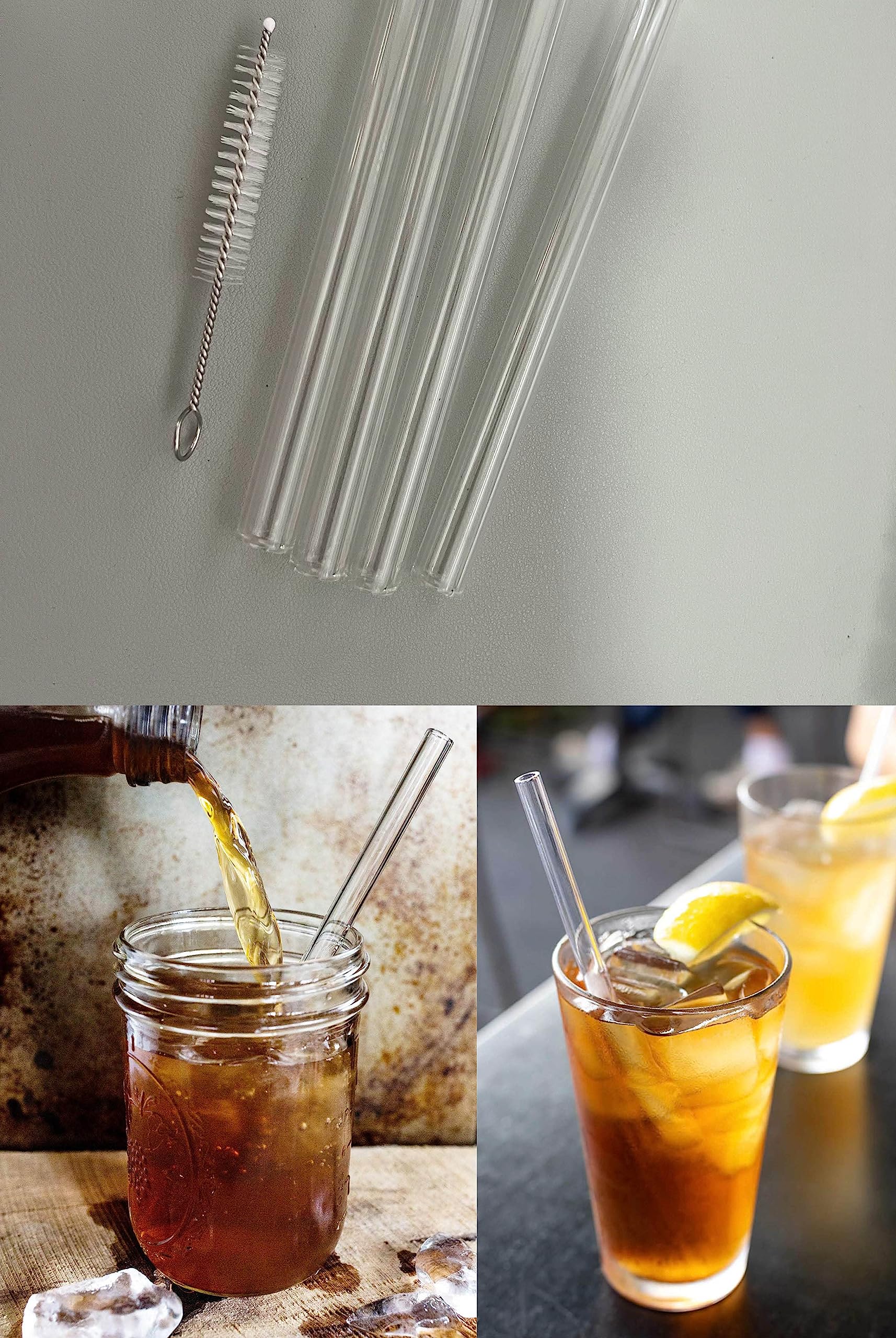 Reusable Clear 4"(100mm) Glass Blowing Tubes :Length:4Inches: OD-12MM: Wall Thickness :2MM, 5Pcs Glass Tubing Blowing Tubes + Cleaning Brush + Protect Box