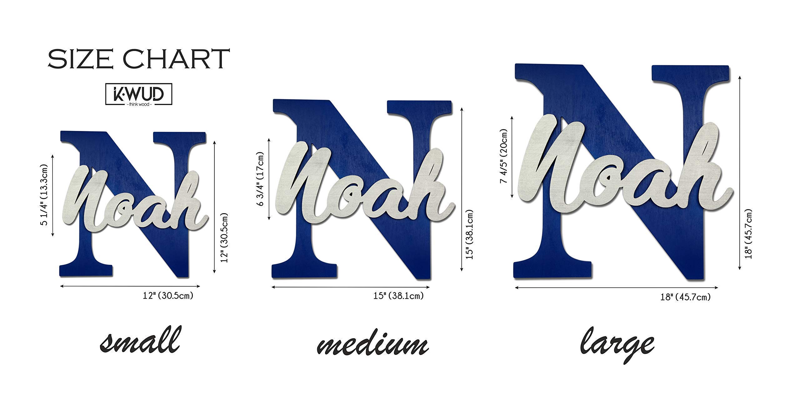 Large Personalized Nursery Wall Decor, Wood Letter, Name Sign for Boys and Girls