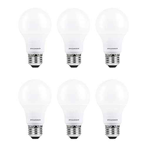 SYLVANIA ECO LED Light Bulb, A19, 100W Equivalent, Efficient 14.5W, 7 Year, 1450 Lumens, Frosted, 5000K, Daylight - 6 Pack (40884)