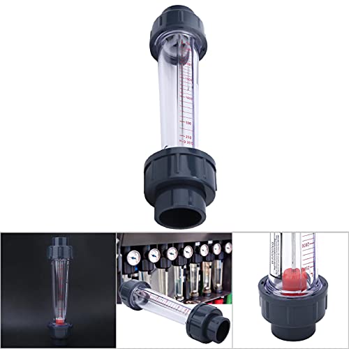 LZS-25(D)Liquid Flowing Meters 250-2500L/H Tube Type Water Rotameter Plastic Flat Mouth Flowmeter 32mm/1.26in Waterflow Controllers Hydraulic Valve Fittings