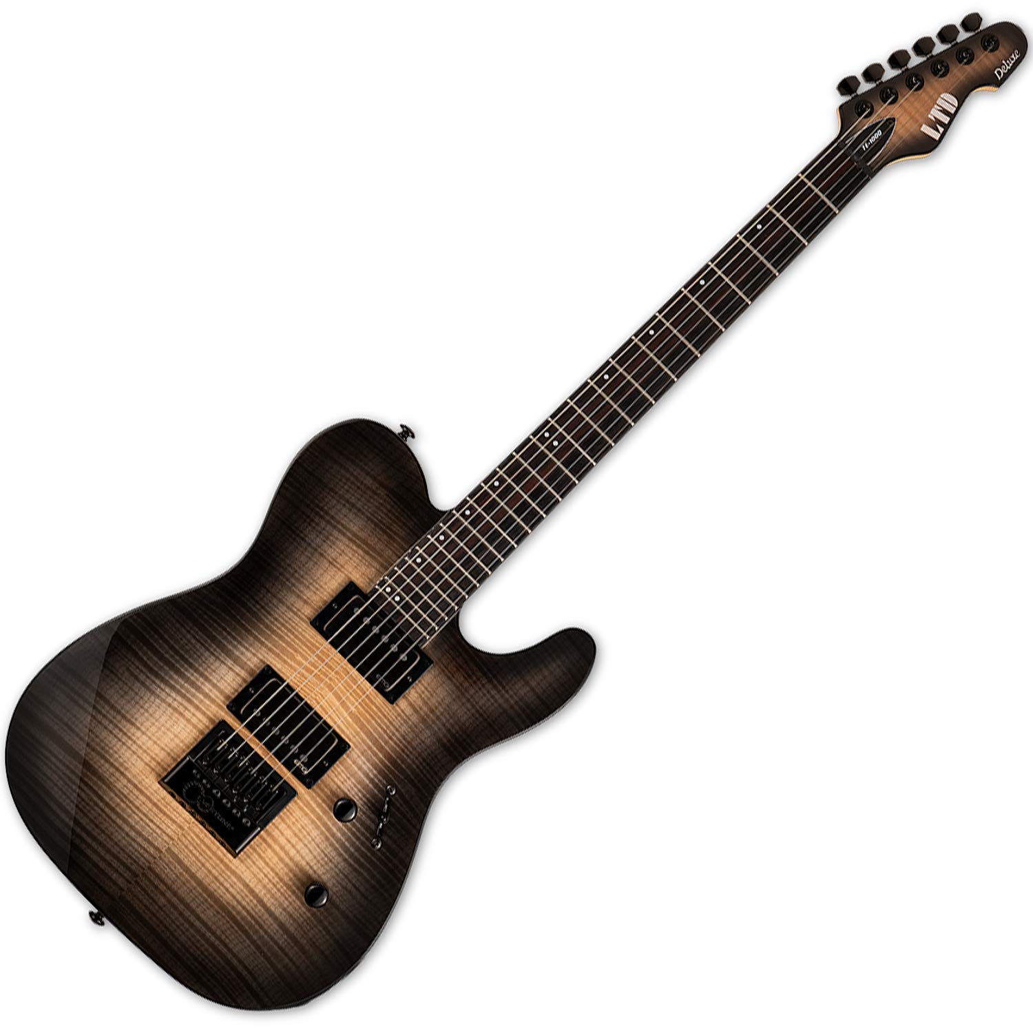 ESP LTD TE-1000 Evertune Electric Guitar, Black Natural Burst