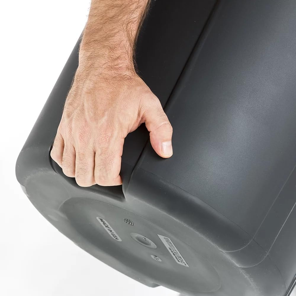 KJHjhn 20 Gallon Heavy Duty Plastic Garbage Can, Included Lid, Black, TC-20GL
