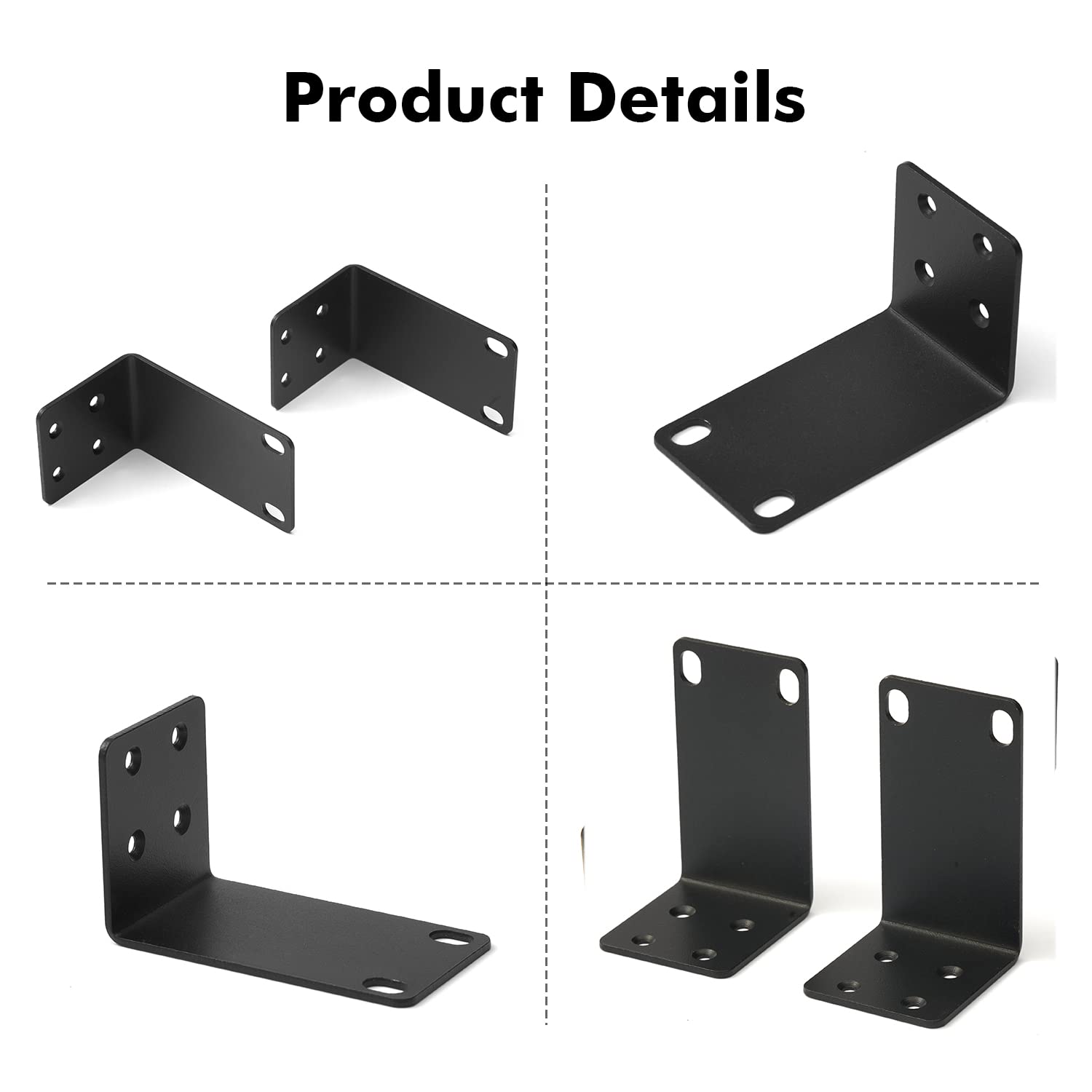 MokerLink Metal Rack Mount Ear for 13 inch Switches, Compatible for Netgear, D-Link, TRENDnet Series Switches