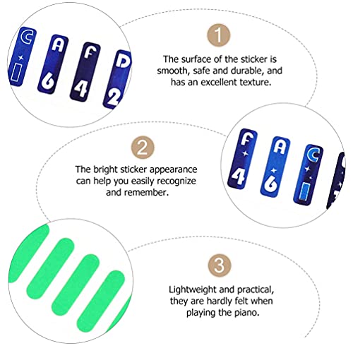 FARUTA Kalimba Thumb Piano Note Stickers for Beginner Learner Musical Gift and Kalimba Scale Sticker Percussion