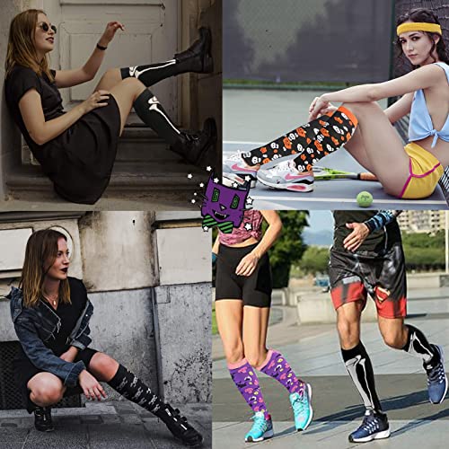 Halloween Compression Socks for Women, Medical Compression Support Socks 20-30 mmHg-Best Calf Socks (Halloween A,L/XL)