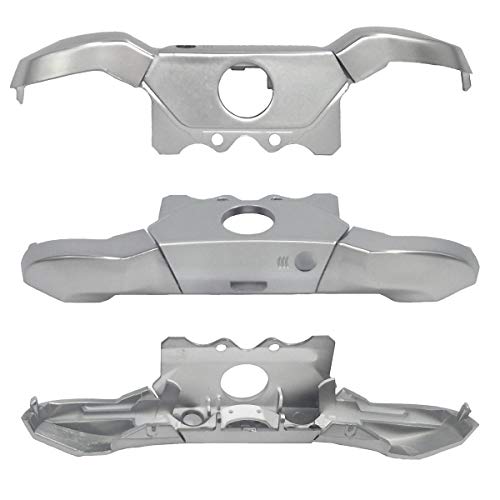 EMiEN 2 Pack Black Silver Bumpers LB RB Triggers Gamepad Buttons Repair Parts Replacement for Xbox One Elite Series 1 Controller,T6 T8 Screwdriver Repair Tool Kit