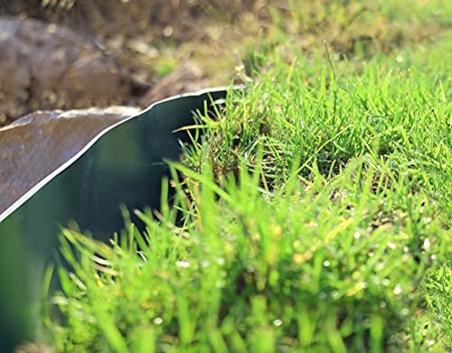 TABOR TOOLS Terrace Board, Landscape Edging Coil, Grass Barrier, Bender Board, Garden Liner, 1/10" = 0.1" Inch Thickness, 5 Inch High. ES33. (Brown, 20 FT)