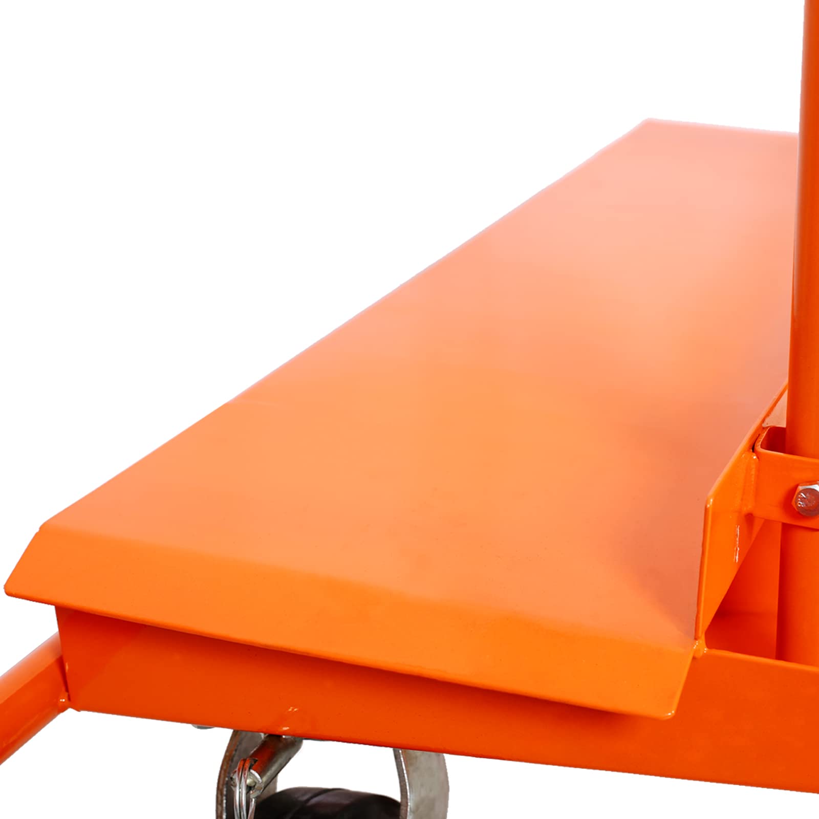 Heavy Duty Drywall Sheet Cart & Panel Dolly - 2400lbs Load Capacity - Panel Service Cart with 8" Black Mold-On Rubber Wheels,Orange