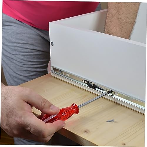OSALADI 2 Pairs Guide Desk Drawer Desk Trays Ball Bearings Furniture Slides Drawer for Desk Computer Desk Rails Rack Bearing Slides Keyboard Tray Rails Dedicated Cold Rolled Steel Hardware
