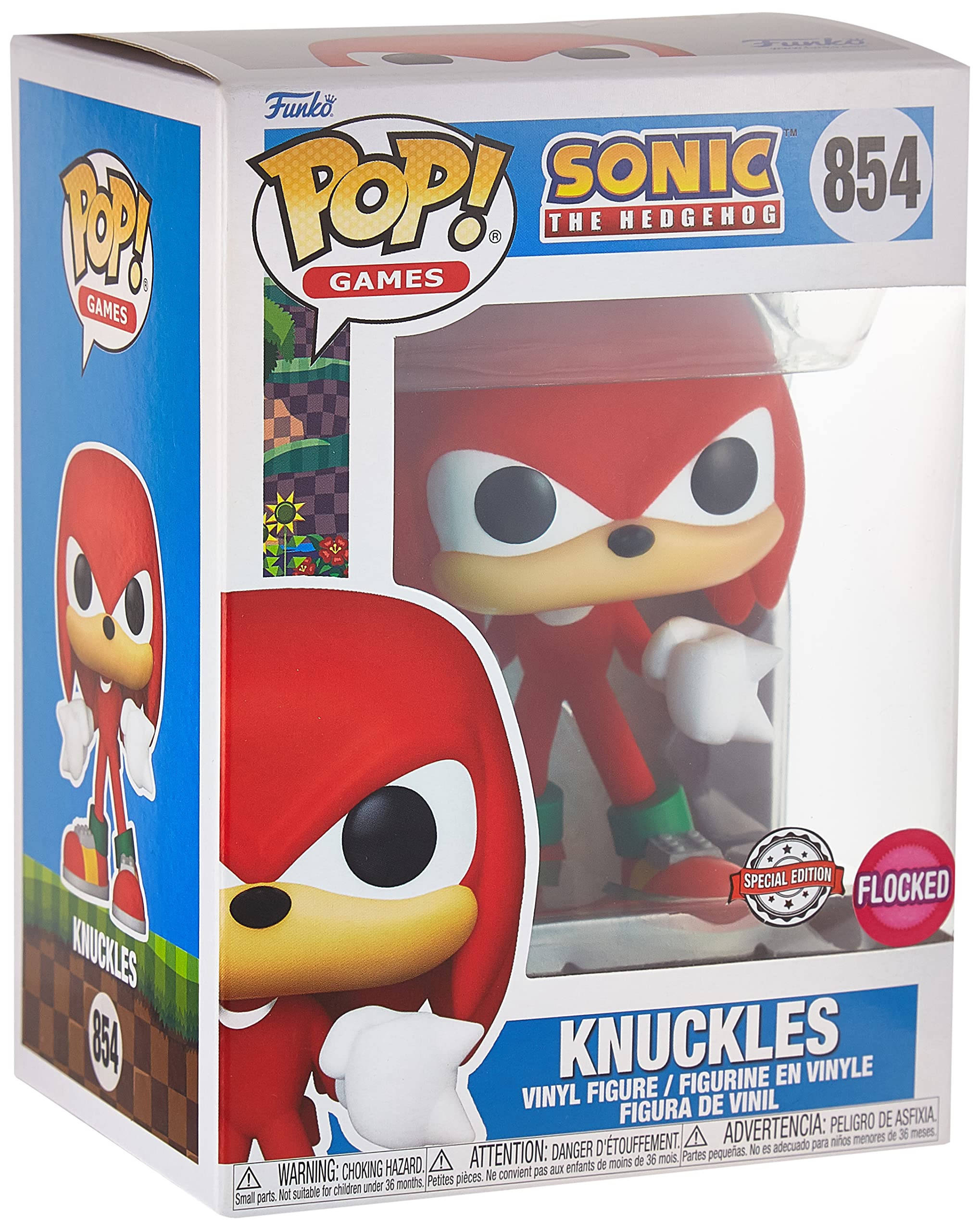 Funko POP! Games #854 Sonic The Hedgehog Limited Edition Flocked Knuckles