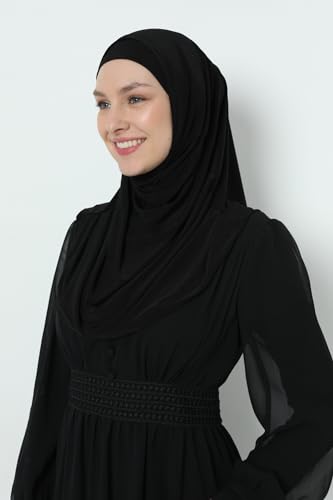 istanbul styles Elegant Stretchable Hijab for Women, Instant and Durable, Tailored for Muslim Women Consists of 2pieces