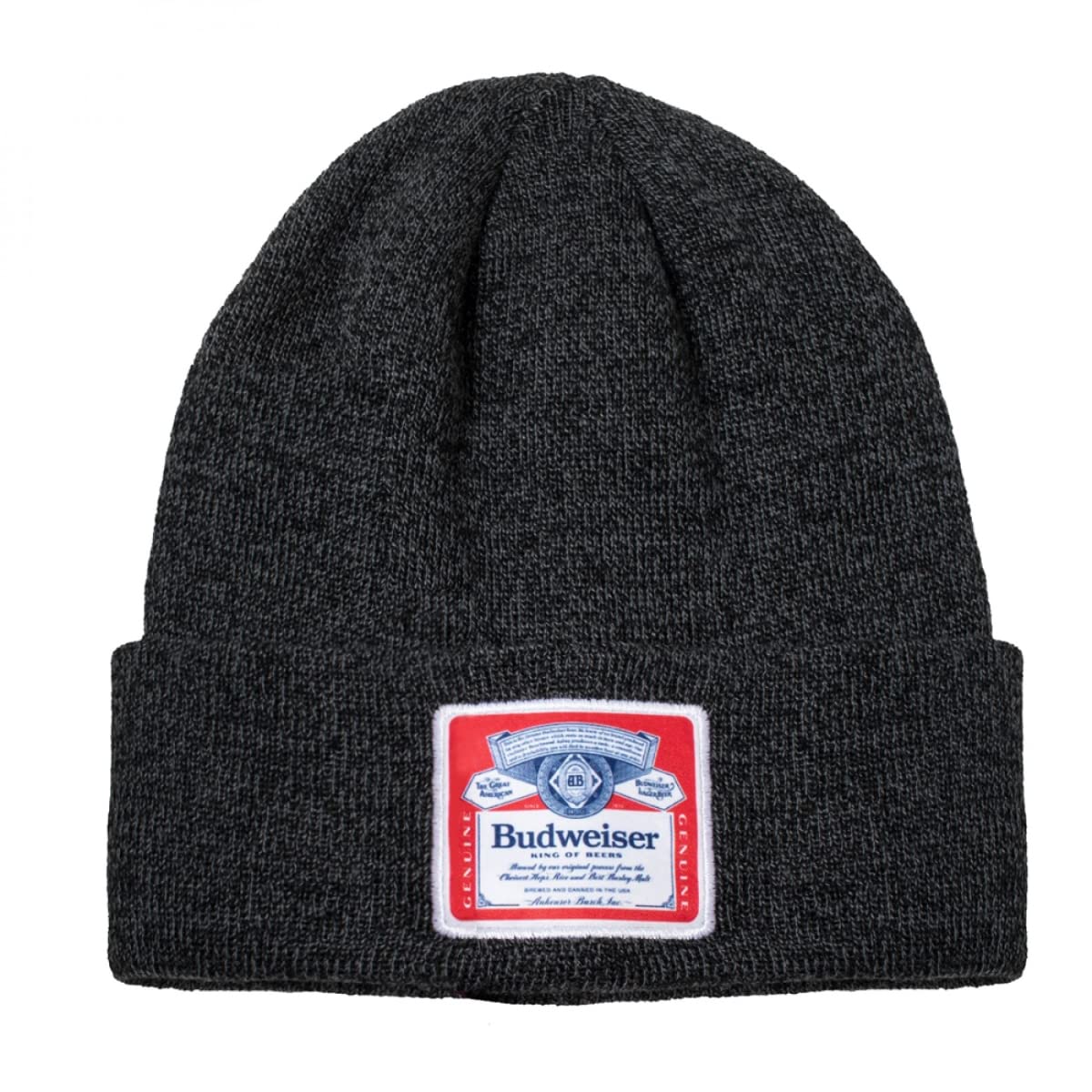 H3 SPORTGEAR Bud-Weiser Label Patch Black Knit Cuff Beanie