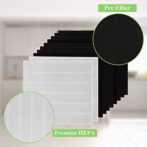 GuanQiao 1512hh Filter Compatible with Coway AP1512HH AP-1512HH, 3304899 AP1512HH AP1512, Include 2 HEPA Filters 8 Pre Filters