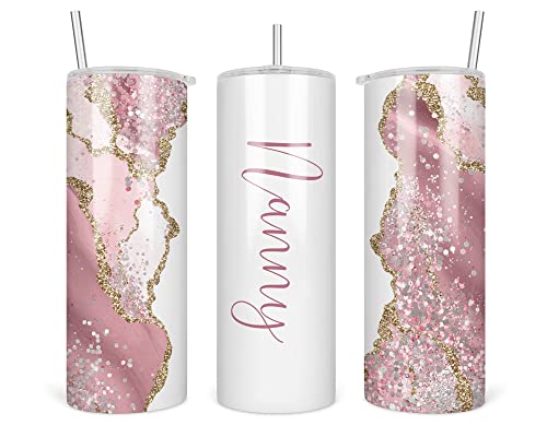 HTDesigns Nanny Gift - Nanny Tumbler - Birthday Gift For Nanny - Nanny Announcement - Best Nanny Cup - Nanny Gift From Niece - Nephew