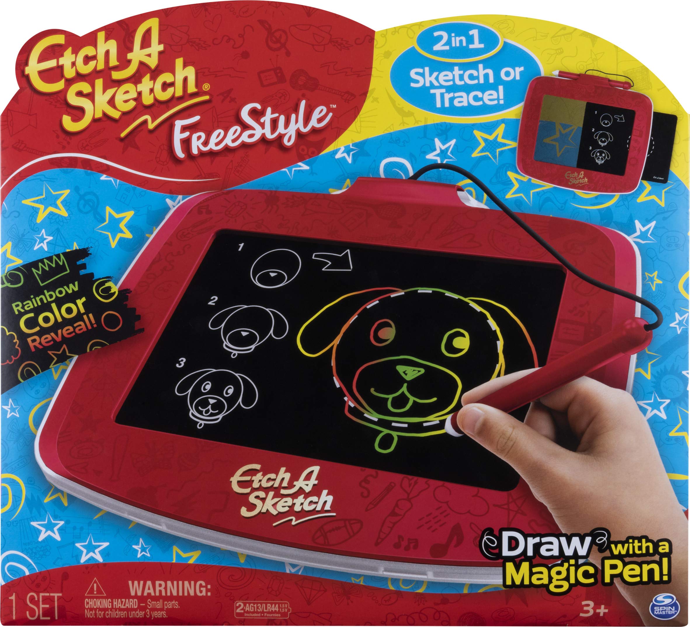 Etch A Sketch Freestyle, 2-in-1 Drawing and Tracing Pad with Magic Pen Stylus (Edition May Vary)