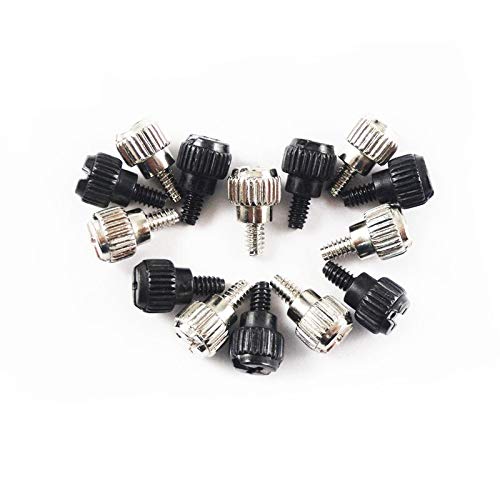 Knurled screw,10pcs 6#-32 * 5/6mmThread Teeth Length 5mm 6mm Computer Pc Case Cooling Fan Toolless Adjustment Screw Thumbscrews Thumb Screw M3.5 (Length : 6mm, Size : Black) ( Color : 5mm , Size : Bla