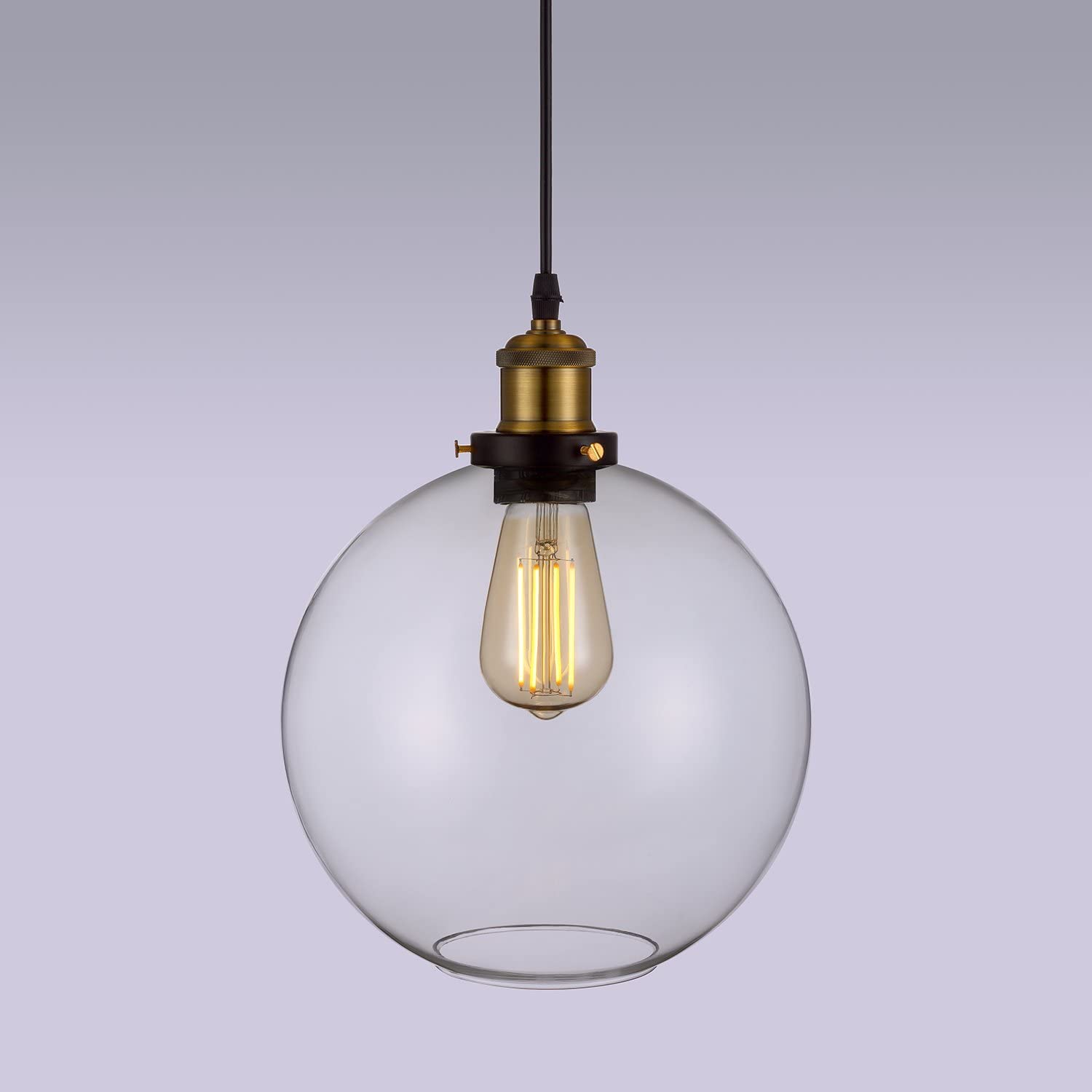 HesenDot LED Edison Bulbs, ST58 Vintage Light Bulb, 6W Clear 2700K Dimmable Bulb, E26 Medium Base Warm White,60 Watt Equivalent, 2Pack