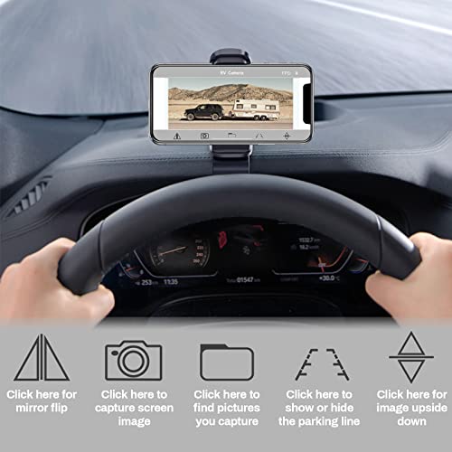 EWAY WiFi Magnetic Hitch Wireless Backup Rear/Front View Camera Rechargeable Battery for Easy Hitching of Gooseneck Horse Boat Travel Trailer/Fifth Wheels/RV/Camper Reverse for iPhone iPad Android