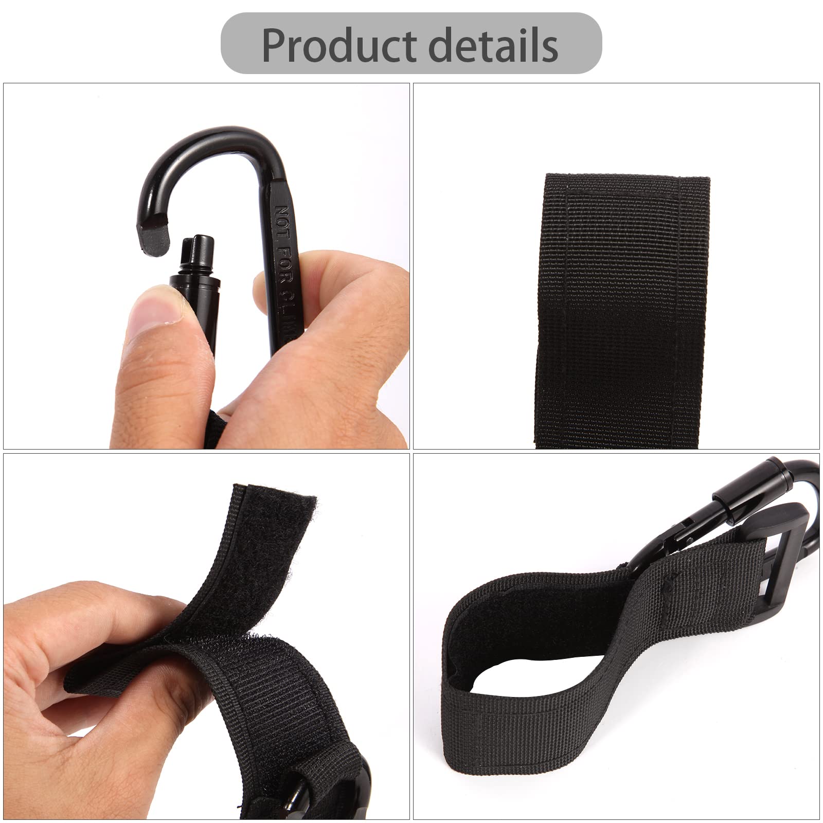 LUIED Baby Stroller Hooks Clips 2Pcs, Convenient Stroller Accessories Mommy Bag Hooks for Hanging Diaper Bags,Purse,Stroller Organizer, Perfect for Various Baby Carriages (Nylon)