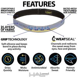 Halo Headband Air Series (Olive) Sweatband Slim, 1" Pullover Hairband, Holds Hair in Place and Channels Sweat from Your Face