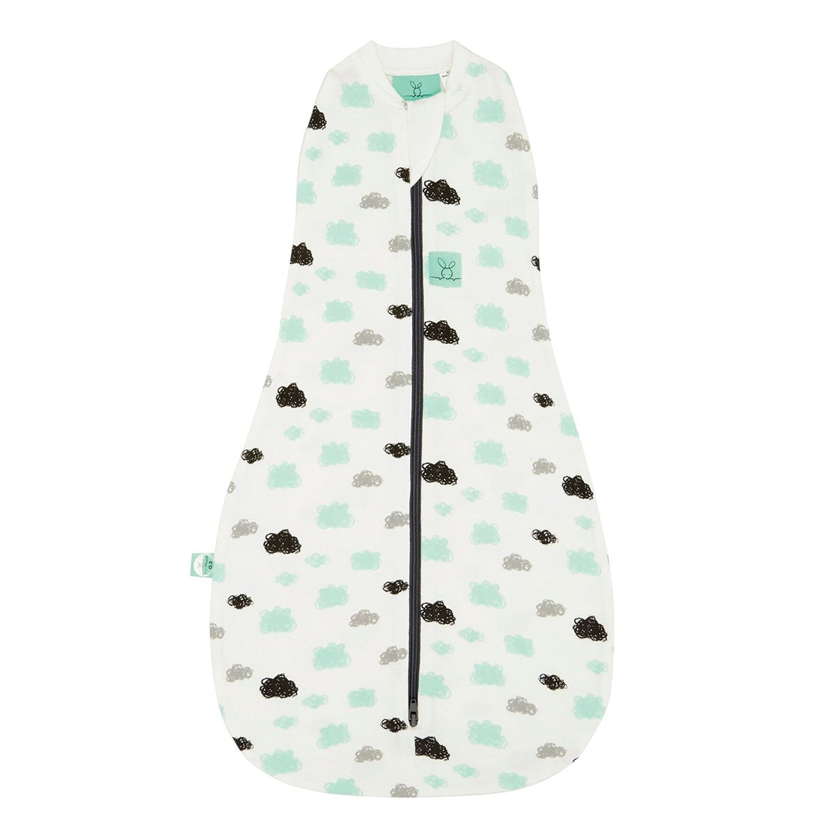 ergoPouch 1 tog Cocoon Swaddle Bag- 2 in 1 Swaddle Transitions into arms Free Wearable Blanket Sleeping Bag. 2 Way Zipper for Easy Diaper Changes (Clouds, 3-12 Months)