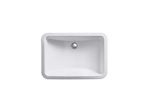 Ladena 2214-0 Rectangular undermount Bathroom Sink with Curved Bottom, 20-7/8" W x 14-3/8" L, White