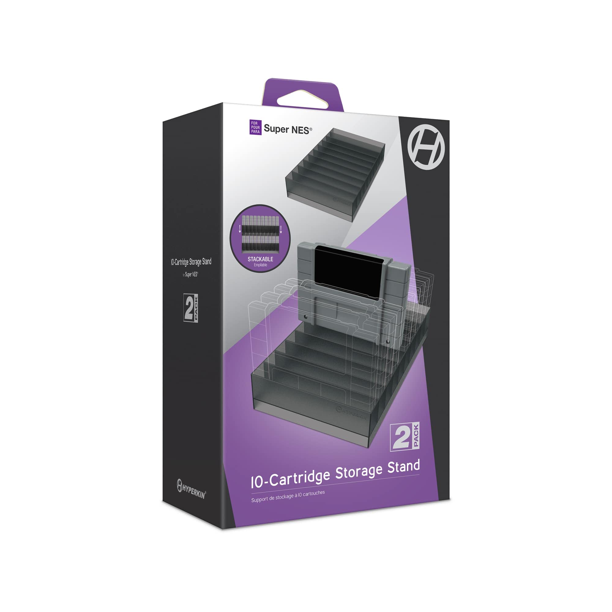 Hyperkin 10-Cartridge Storage Stand for SNES (2 Pack)