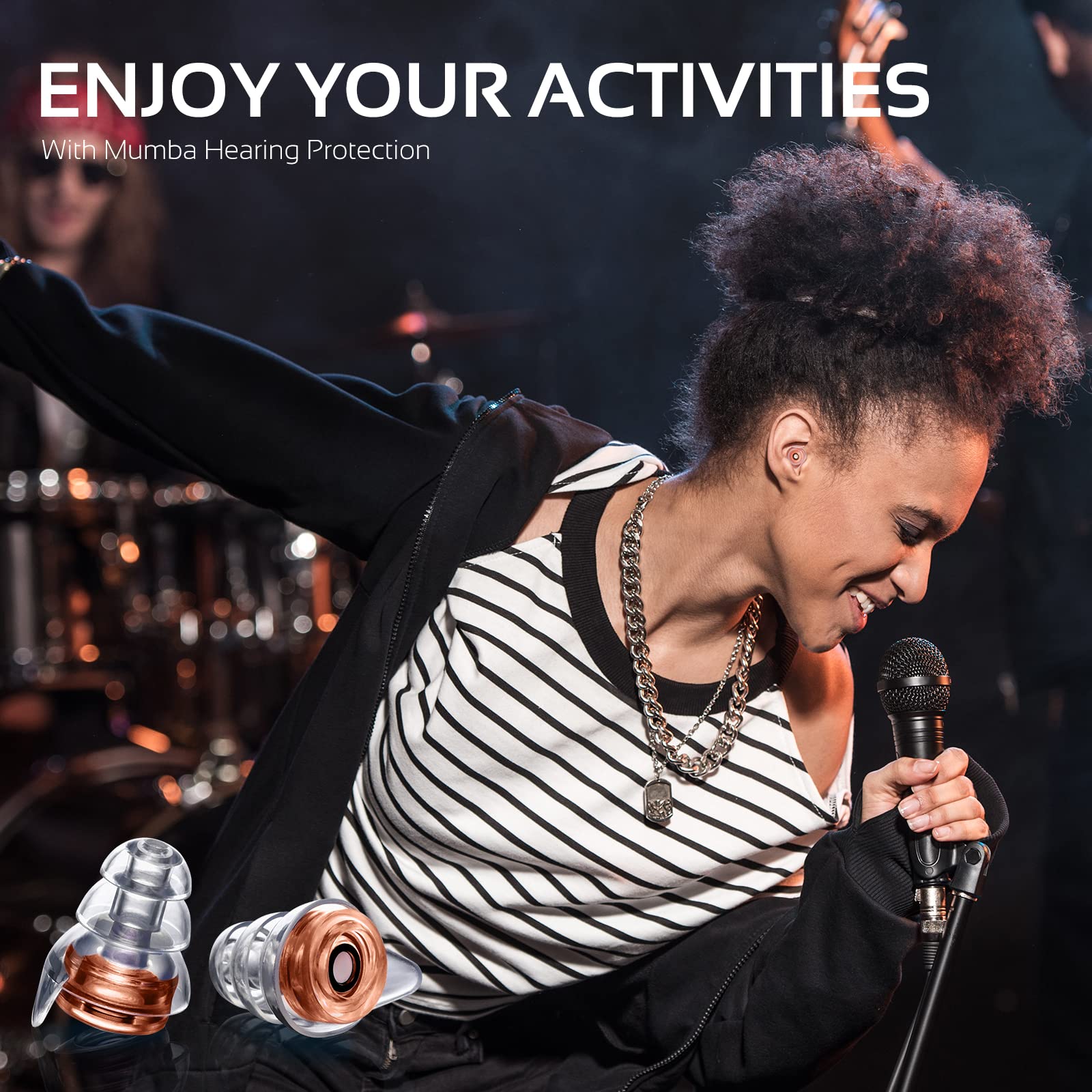 High Fidelity Concert Earplugs, Reusable Musicians Ear Plugs, 24dB Advanced Filter Technology Ear Protection for Music Festivals, DJs, Musicians