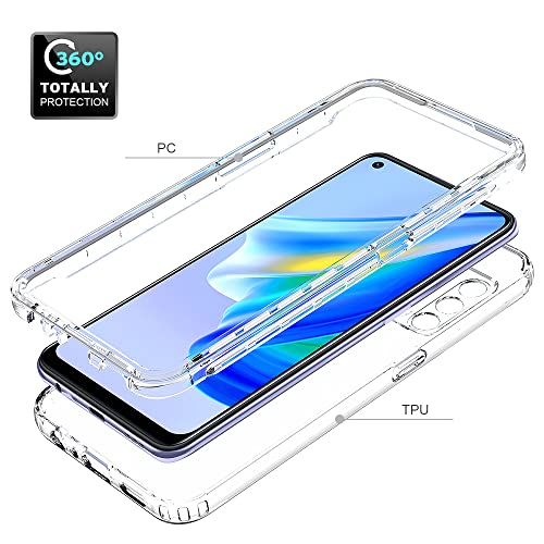 Pzwoxukhov Case for Oppo A74 4G CPH2219 / A95 4G CHP2365 CPH2365 / Reno6 Lite CPH2365 Case Cover,high Transparency,Gradient Color,Anti-Drop Shock Absorption Case Blue