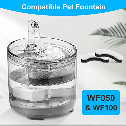 VinDox Pet Water Fountain Filters - Replacement Foam Filters for WF050 & WF100 Cat Drinking Fountains, 8-Pack