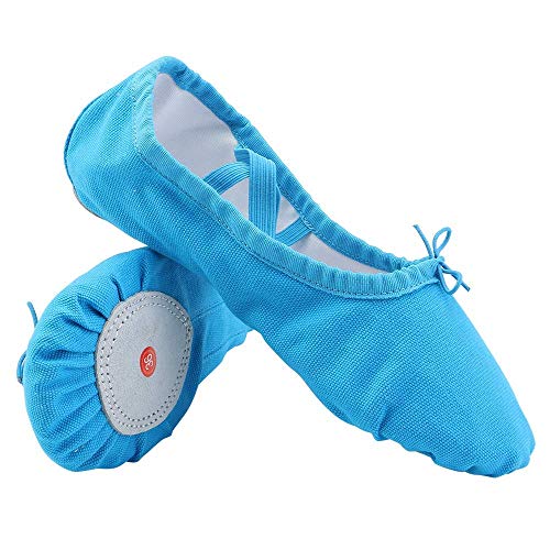 Goettin Ballet Canvas Professional Dance Shoes Gymnastics Yoga Shoes Children Adult Flat Shoes Blue